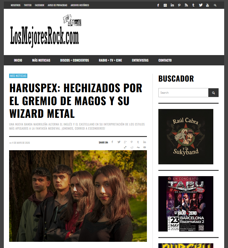 ¡Entrevistados en «Charlas con el Danix»! · Haruspex